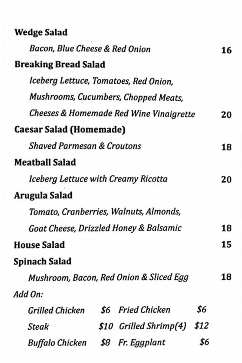 Breaking Bread | Serving Italian Cuisine @ 27 Seguine Ave Staten Island ...